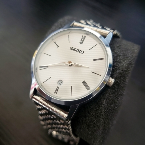 Seiko | Accessories | New Seiko Slim Mens Date Japanese Made Stainless ...